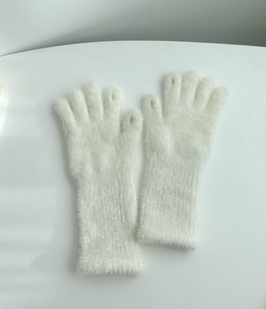 [skyfolio] Cloud Fluffy Knit Gloves – Ohue