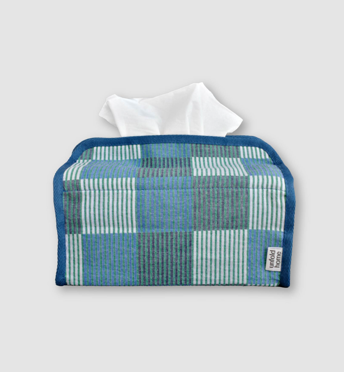 [unfold] Patchwork Tissue Cover (blue) – Ohue